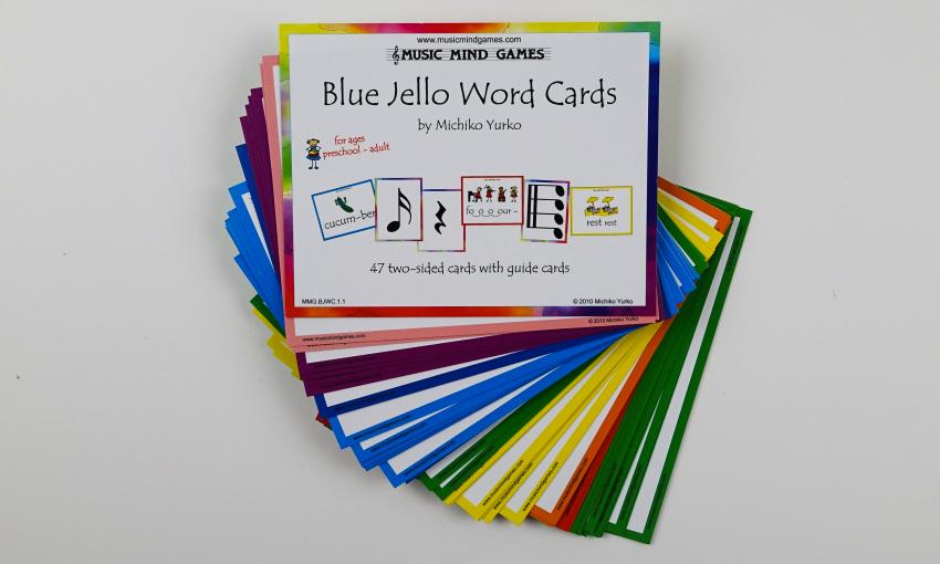 Blue Jello Word Cards – Music Mind Games